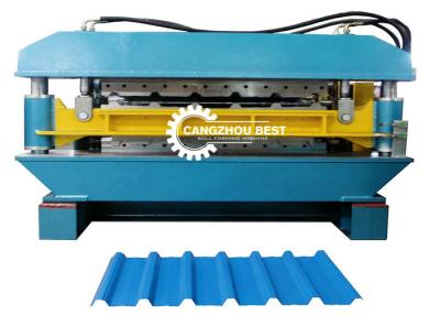 China CE Double Layer Profile Roofing Sheet Roll Forming Machine 5.5KW Cutting for sale
