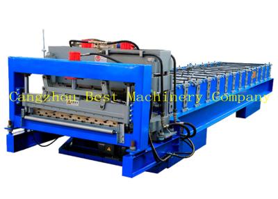 China House Roof Glazed Tile Roll Forming Machine , Metal Roof Making Machine for sale