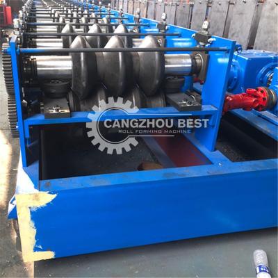 China Metal Steel W Beam C Post 5mm Crash Barrier Roll Forming Machine for sale