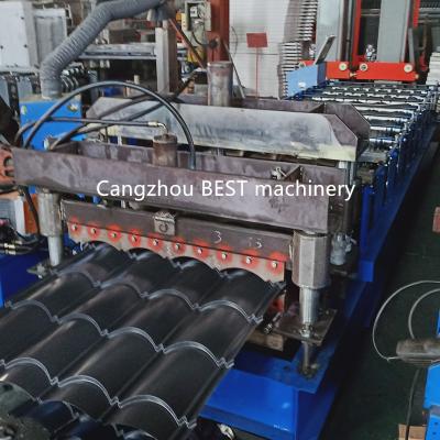 China PPGI Interlock Roof 6m/Min Panel Roll Forming Machine for sale