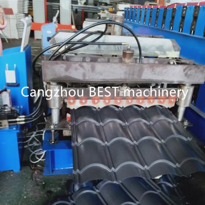 China PPGI Interlock Roof 6m/Min Panel Roll Forming Machine for sale