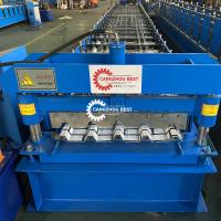 China Trapezoidal 3kw Roofing Sheet Roll Forming Machine Hydraulic Cutting for sale