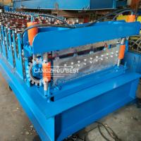 China Tr4 Tr5 Double Layer Touchscreen Roofing Sheet Roll Forming Machine for sale