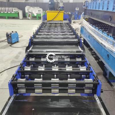 China 3ph Delta Roof Tile Roll Forming Machine Double Chain Transmission for sale