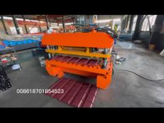 PLC-besturing Kleurprofiel Roof Tile Roll Forming Machine Rusland Versnellingsbak Transmissie