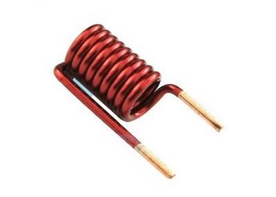 China High Q Formed Shaped Heteromorphic Red Copper Air Core Coil Fixed Inductors 3 Turns 300C For for VHF-UHF RF Application for sale