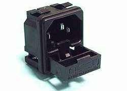 China UL CUL VDE Approved C14 AC Inlet IEC 60320 Electrical Sockets 250V 15A With 10A 5x20mm Glass Cartridge Fuse Holder for sale
