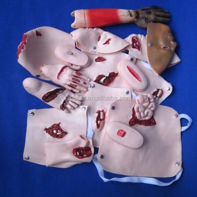 China Model voor noodopleiding Advanced PVC Facial Burn Trauma Evaluation Model Te koop