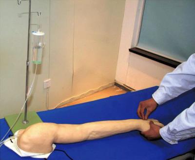 China Volledig functionerend Advanced PVC Venous Transfusion and Injection Arm IV Training Model Te koop