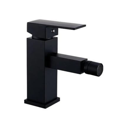 China Modern Basin Mixer Faucet with Ceramic Valve Core SUS304 / Brass Body Water Saving Bathroom Tap in Matte Black (J50-ss bidet black) for sale