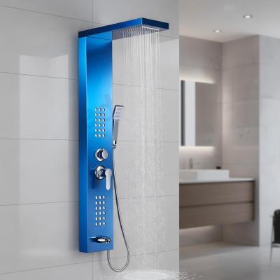 China Oersitor Commercial Polished SUS304 Stainless Steel Shower Tower System with Hydro Massage Jets for Resort Project (YQ-2019) for sale