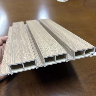China Eco Shielded Anti Scratch Interior WPC Louver Wall Panel 195*14mm for sale