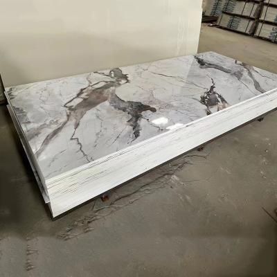 China Impact Resistant Flex PVC Marble Sheets 1220x2400mm PVC Marble Panel for sale