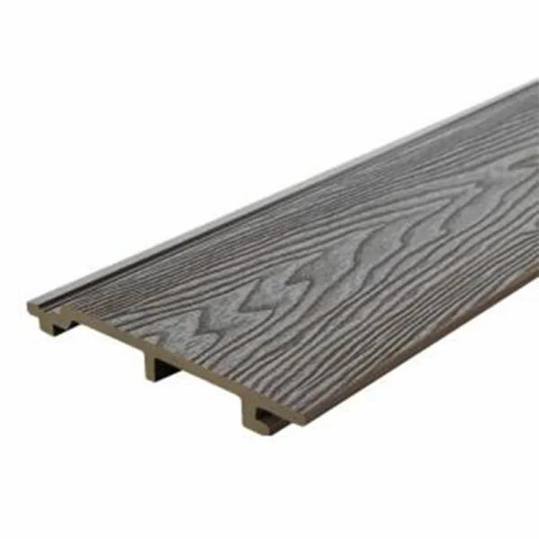 Quality 148x21mm Durable WPC Cladding Embossed Brushed Wood Plastic Composite Cladding for sale
