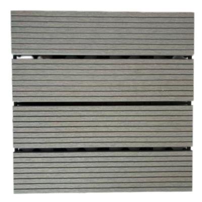 China 3D Embossed Plastic Wood Deck Tiles Match Real Wood Texture for sale
