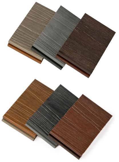 Quality 137*23mm Solid Co Extruded WPC Composite Decking Heavy Duty Scratch Resistant for sale