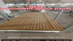 Yellow Brown 1st Gen Fluted WPC Wall Panel Factory Real Shot