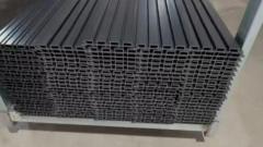 Black 1st Gen Fluted WPC Wall Panel Factory Real Shot