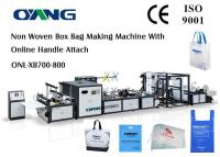 China Touch Screen Computer Non Woven Bag Making Machine With Handle Fix Device for sale