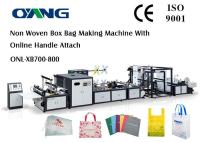 China Multi Function Auto Non Woven Box Bag Making Machine With Handle Fix Device for sale