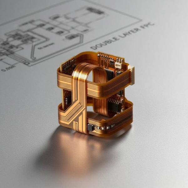 Quality Double Layer FPC with 0.1mm Min. Line Width and High Flexibility for Compact for sale