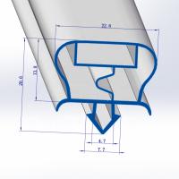 China Extrusion Processing Service Custom Refrigerator Gasket with Magnet Strip for sale