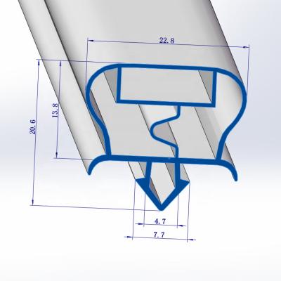 Cina Strisce di porta magnetiche in gomma di PVC per frigoriferi di dimensioni personalizzate in vendita