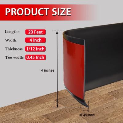 Cina 2' a 6' Terrazzo Flessibile Baseboard Molding Trim Self-Adhesive Vinyl Wall Base in vendita