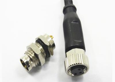 China M8 3pin cable connectors , waterproof female connector , panel male connector for sale