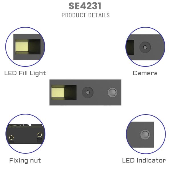 Quality ASE4231 QR CMOS PDA 1D 2D Laser Ccd High Embedded Portable Barcode Reader Module for sale