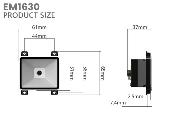 Quality A EM1630 1d 2d Qr Scanner Module Rs232 Usb Wired Embedded Barcode Scanner for sale