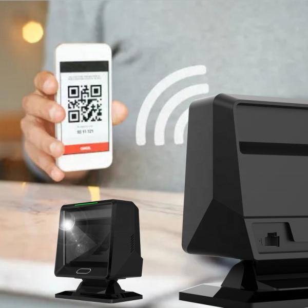 Quality Automatic Omnidirectional Desktop Hands-Free USB 1D 2D Wired Barcode Scanner for for sale