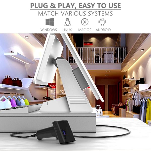 Quality Hot Sale 2d Coms Handheld Qr Code and Odm Oem Reader Wire Barcode Scanner Hand for sale
