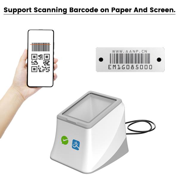 Quality A WCMI Alipay Negative Scanner 2d Wireless bar Code Reader Desktop Barcode for sale