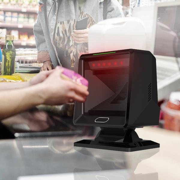 Quality Good Quality QR Code Reader Desktop Barcode Scanner with HID Keyboard USB for sale