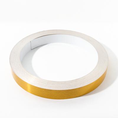 China Color Coated Channel Letter Aluminum Strip Word Edge Tape Flat Coil Without Folded Edge for sale