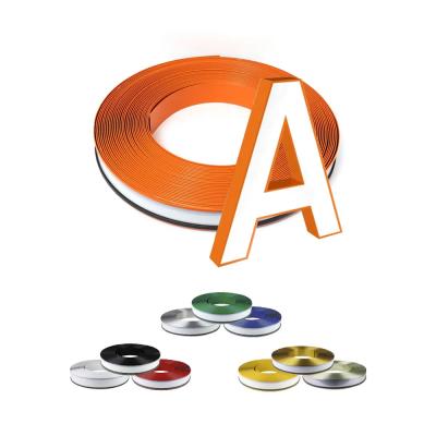 중국 7 9 11cm 스트립 알루미늄 채널 엠 폴리에스터 코팅 PVC 알루미늄 트림 캡 광고 판매용