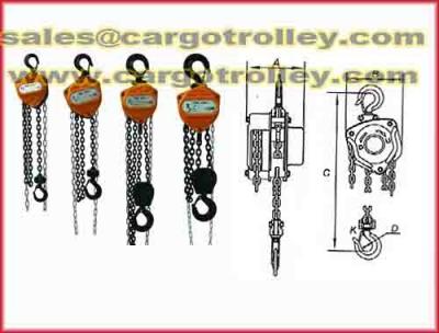China Chain hoist for lifting and moving heavy loads for sale