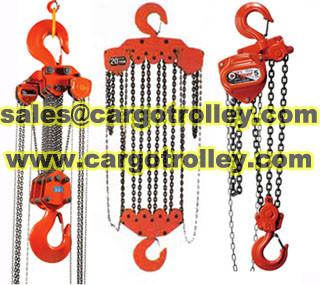 China Manual chain hoist features for sale