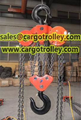 China Manual chain hoist price list and details for sale