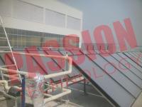 China Blue Titanium Pressurized Flat Plate Solar Collector Heating System for sale