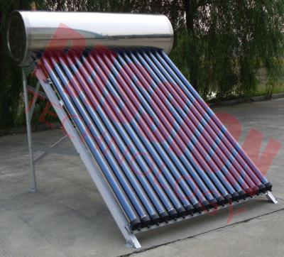 Calentador de agua solar del tubo de calor de la estructura simple con la barra de cobre del tubo 6 del calor