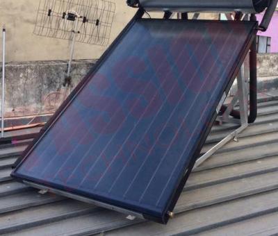China Flat Panel Solar Collector Blue Coating Flat Plate Solar Water Collectors for sale