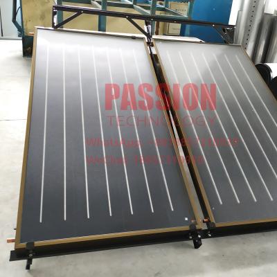 China Copper Pipe Blue Flat Plate Solar Collector 3000L Hotel Solar Water Heater for sale