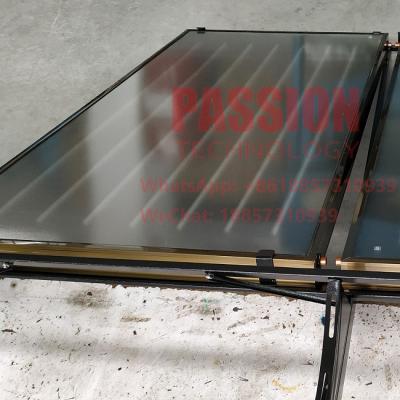 China Blue Titanium Flat Plate Solar Collector 2000L High Pressure Solar Water Heater for sale