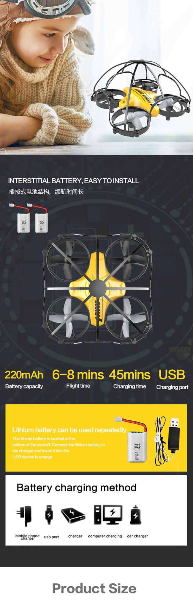 RC mini STEM Programming Quadcopter Drone with Coding educational for kid's toy