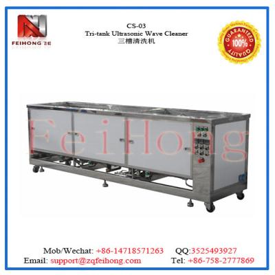 China 【Feihong】Ultrasonic Wave Cleaning Machine for Electric Heating Tubes/ Three Tanks Ultrasonice Cleaning Machine CS-03 for sale