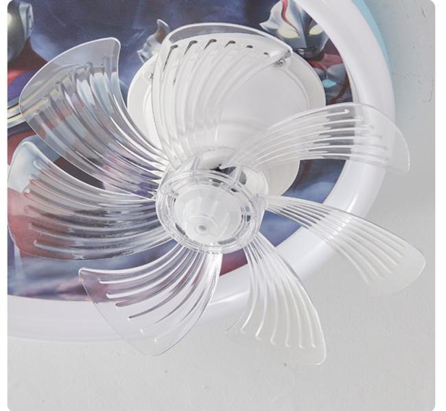 SENKAI modern japanese cartoon Ultraman ceiling light round LED ceiling fans House decoration for boys