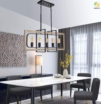 China Material moderno elegante da madeira do ferro da luz do pendente do diodo emissor de luz à venda