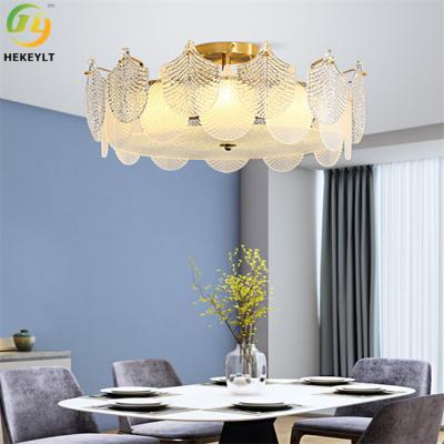China Modern Clear Glass LED Ceiling Light E14 Fashionable Indoor Decoration for sale